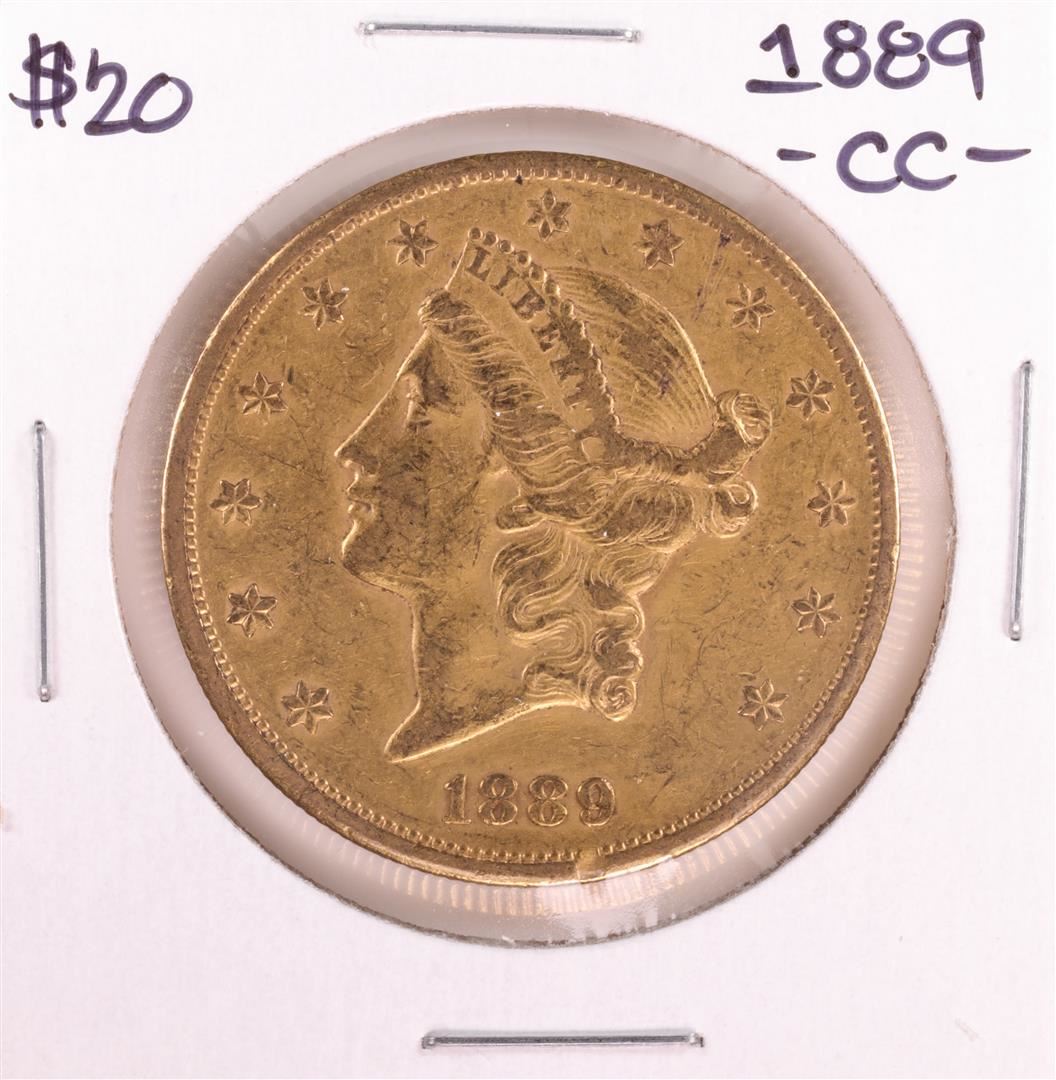 1889-CC $20 Liberty Head Double Eagle Gold Coin