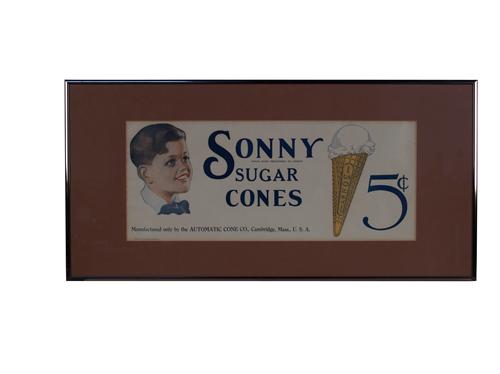 "Sonny Sugar Cones" cardboard trolley