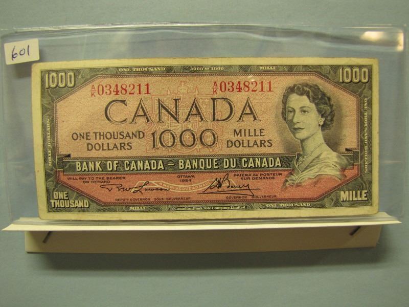 Canadian $1,000 banknote 1954