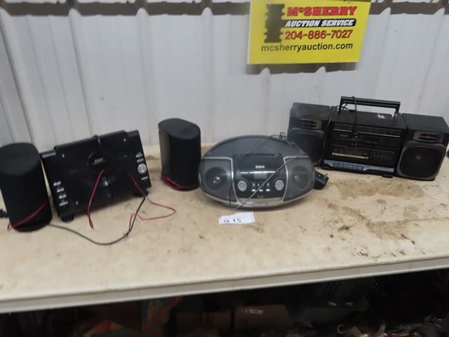Colby CD Stereo System, RCA CD/Radio Player Sanyo Cassette Radio Player