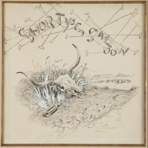 CHARLES RUSSELL INK DRAWING ORIGINAL