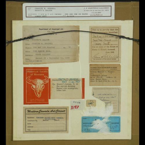 CHARLES RUSSELL INK DRAWING ORIGINAL