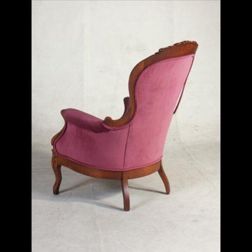 C. 1850-1875 WALNUT VICTORIAN ROCOCO PARLOR CHAIR