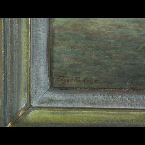 WATERCOLOR EDGAR FORKNER SEASCAPE BOATS