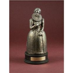 Gorham Queen Elizabeth EP silverplate commemorative bell on wood base ...