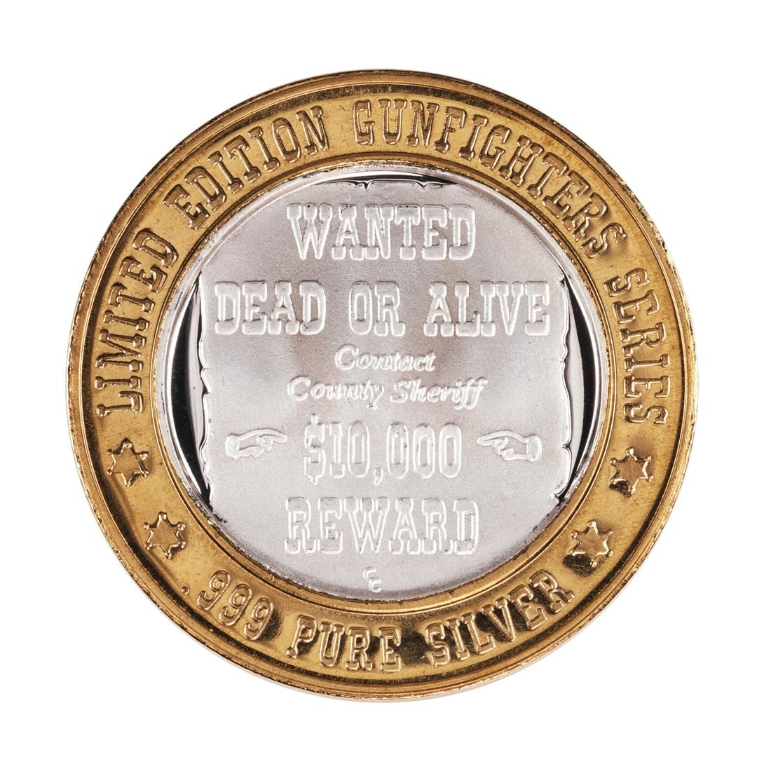 .999 Silver Limited Edition Gunfighters Series Casino Gaming Token