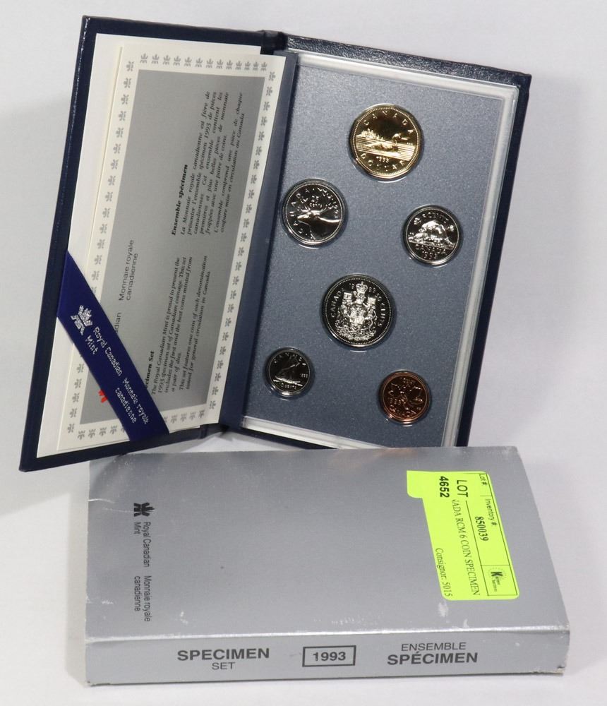 1993 CANADA RCM 6 COIN SPECIMEN SET