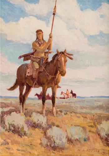 W.S. Seltzer. Oil on Board.