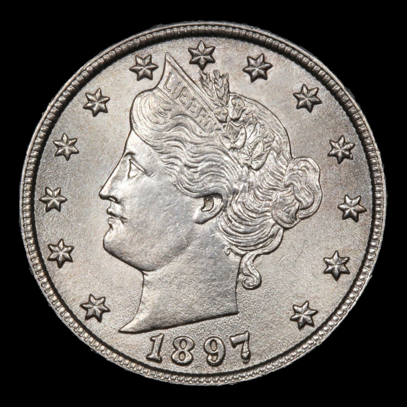***Auction Highlight*** 1897 RPD Liberty Nickel 5c Graded ms65 By SEGS (fc)