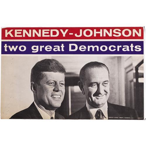 Unusual Kennedy & Johnson 1960 Poster