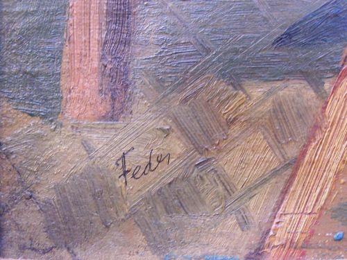 ADOLPHE FEDER Painting Russian