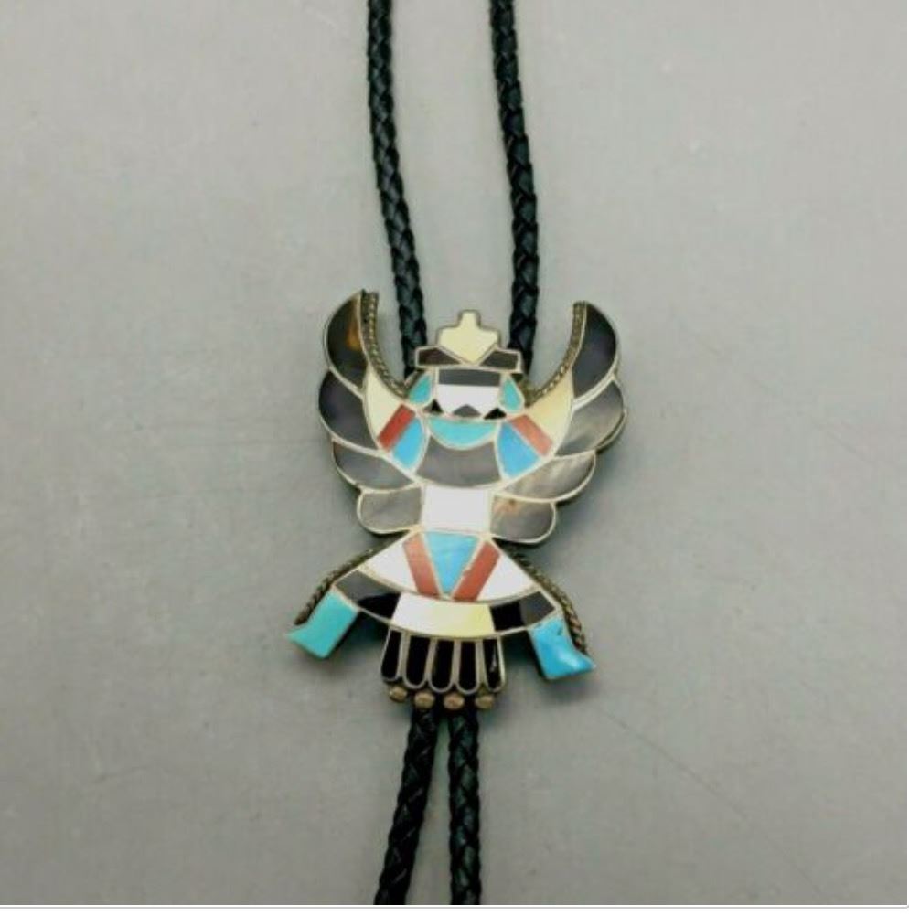 A Vintage Knifewing Inlay Bolo Tie by Rosita Wallace From The Jewel Box ...