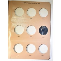 4-CANADA SILVER MAPLE LEAF COINS DANSCO ALBUM