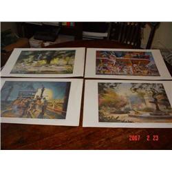 Four Robert Rucker Lithographs "Spring
