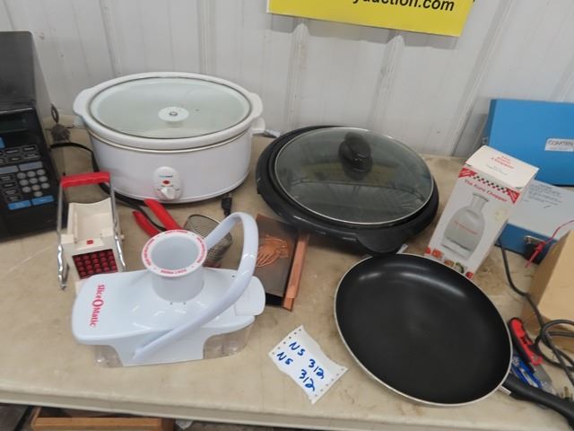 Slow Cooker, Elec Frying Pan, Choppers, Slicer, Plus More!