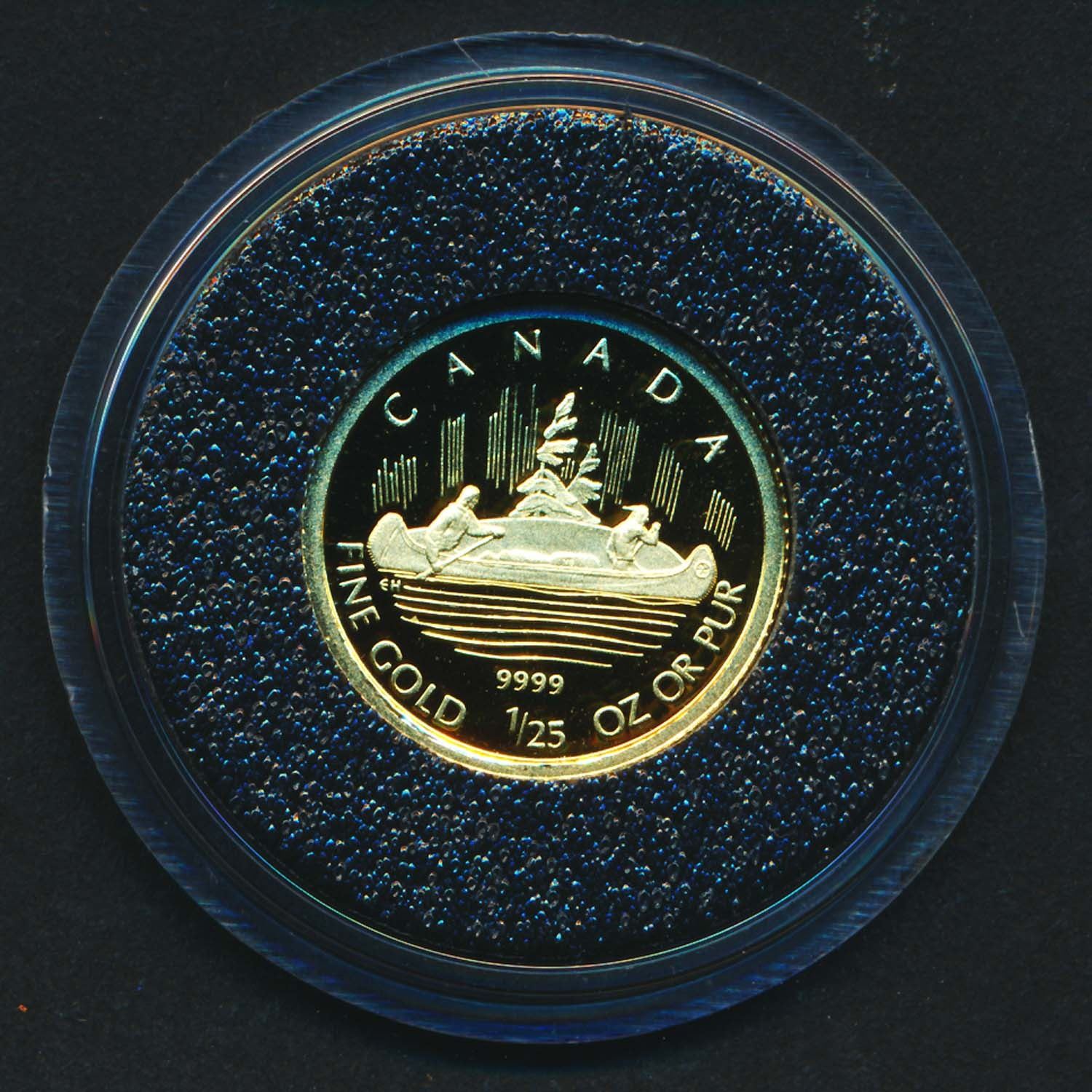 1980-2005 A Lot of 6 Minature Gold Coins 1 x 2005 Canada 50 Cents & 5 x ...