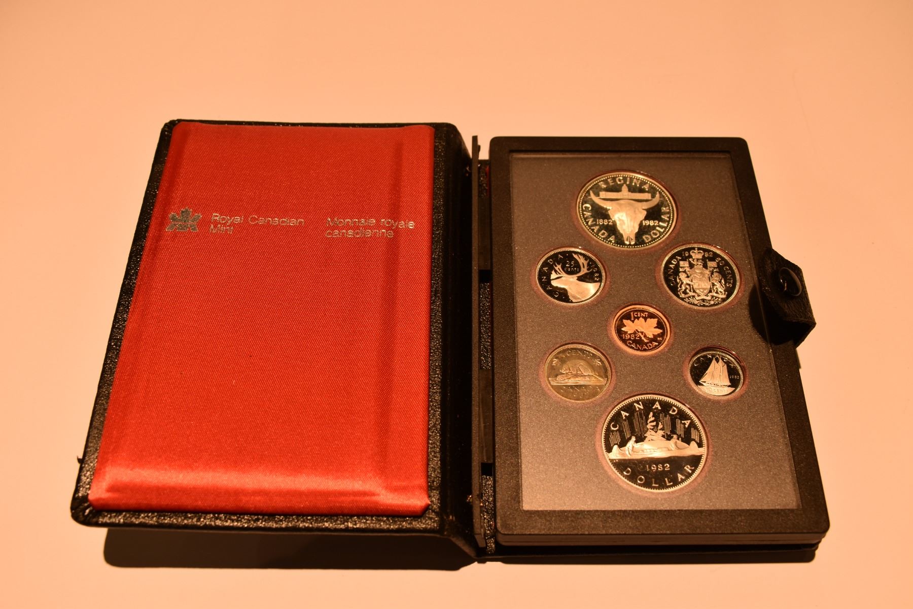 1982 Royal Canadian Mint Proof Coin Set with SILVER Centennial Dollar