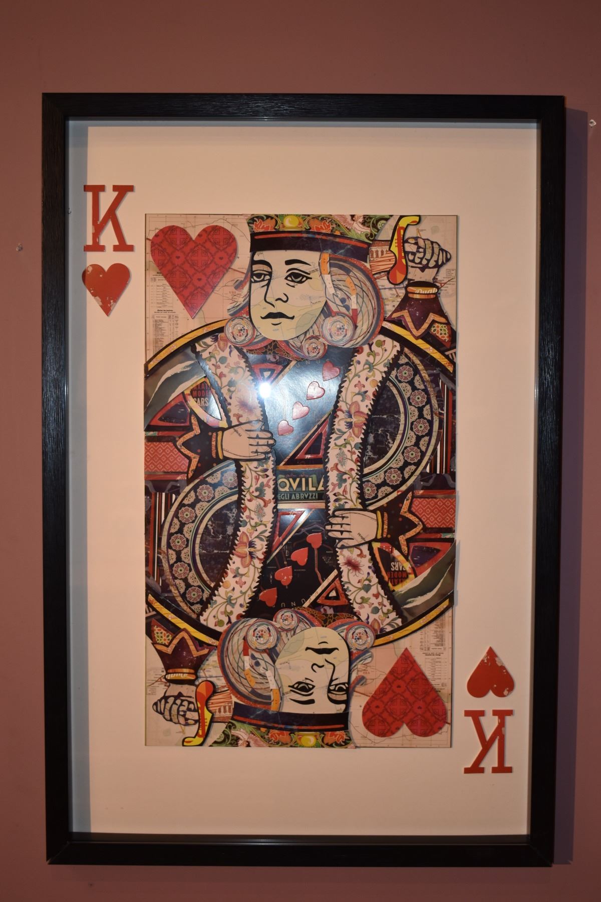 King Playing Card collage wall art
