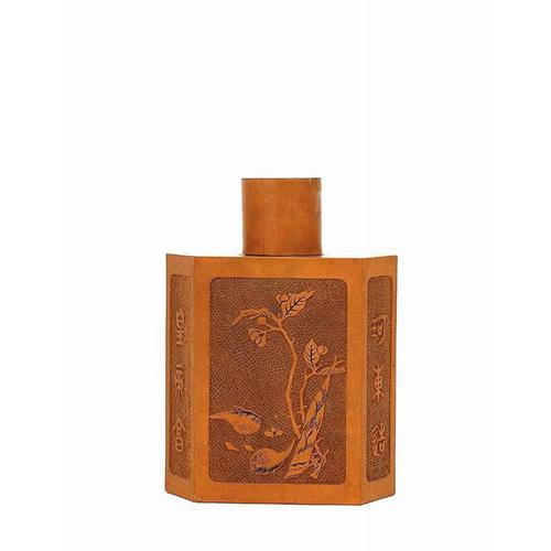 Old Chinese Bamboo Pith Tea Caddy Sg #1393281