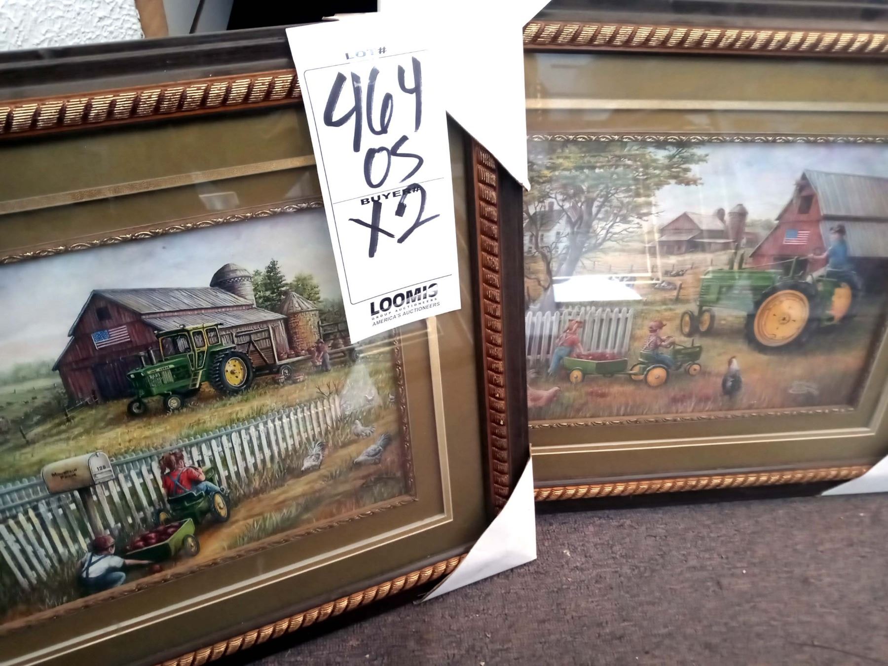 FANCY FRAME & JOHN DEERE FRAMES ART WITH TRIPLE MAT