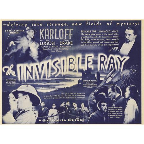 The Invisible Ray (Universal, 1935). Herald.