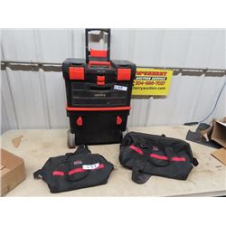 Roll Away B & D Tool Box, 2 Jobmate Tool Bags