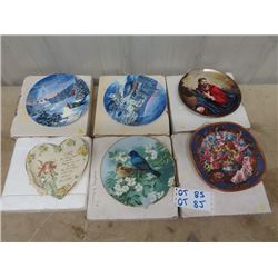 6 Collector Plates w Certificates & Boxes