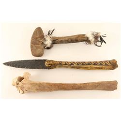 Lot of (2) Bone Weapons