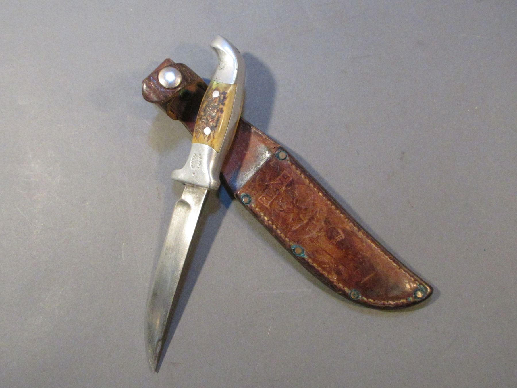 Marked RH Ruana Bonner Montana Knife- M Stamp- Original Sheath- 5 ...