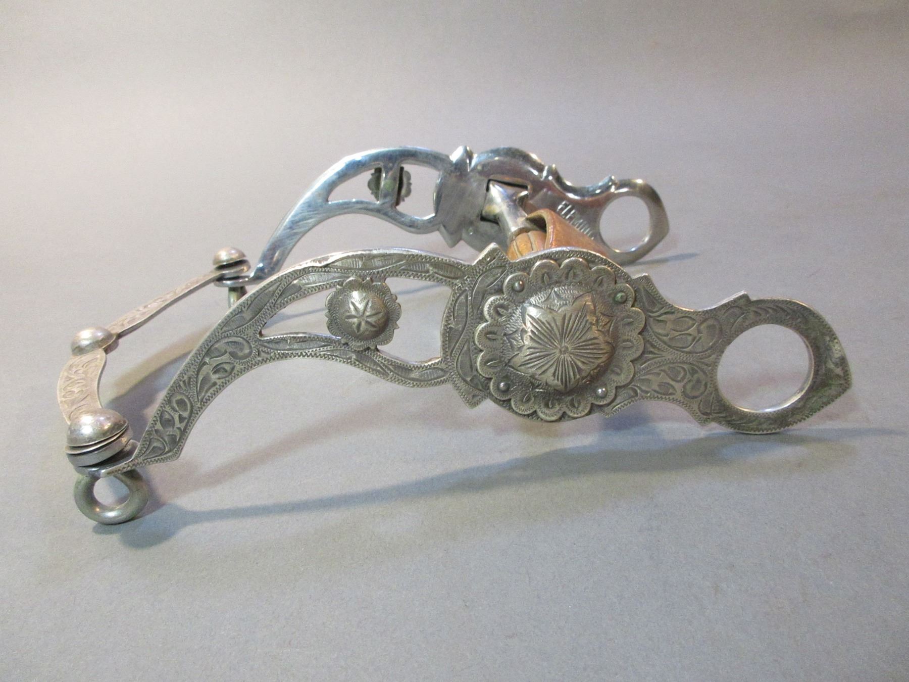 Marked Fleming Silver Overlaid Stainless Bit- Santa Paula Style Cheek ...
