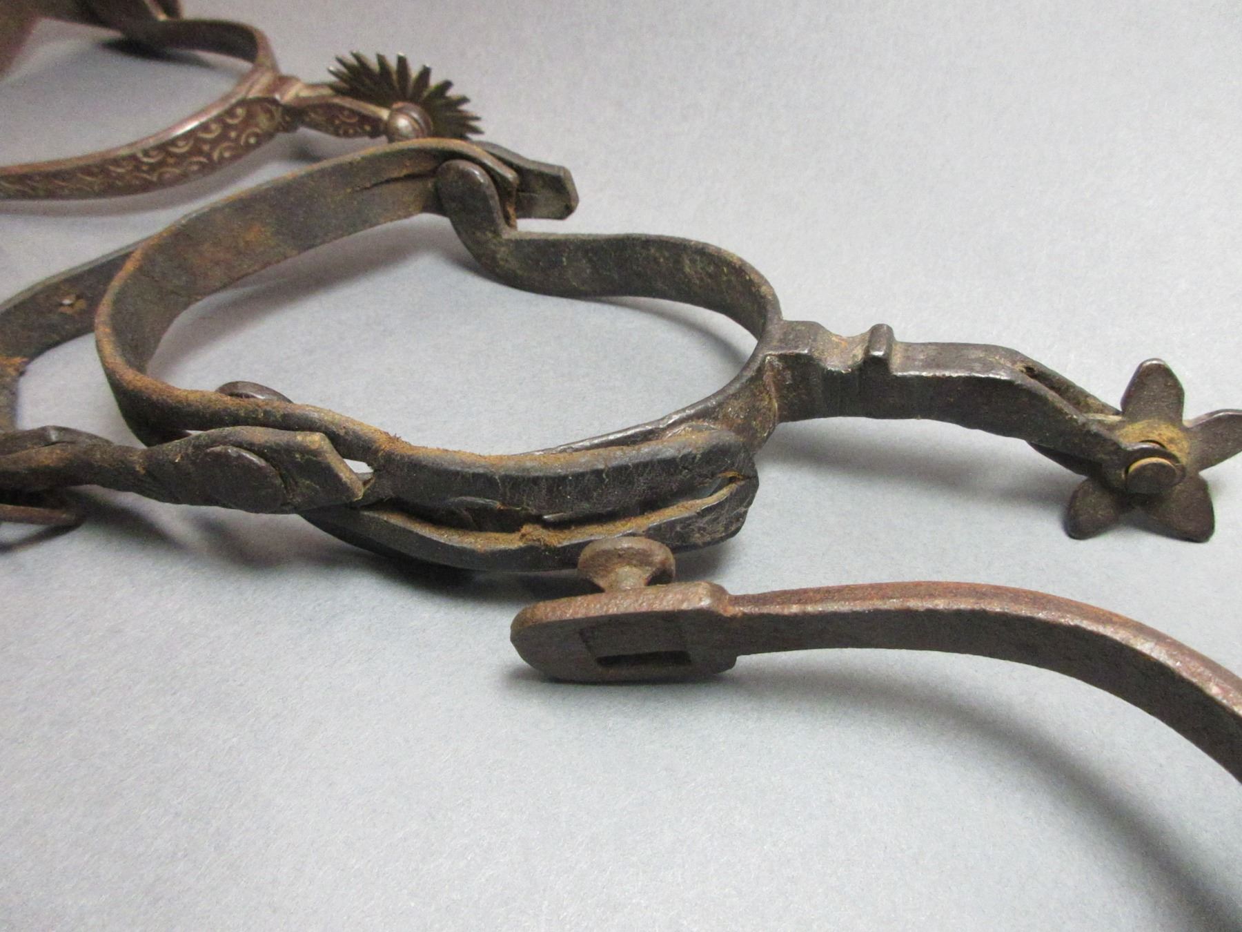 Box Of 5 Single Spurs- 2 Are Silver