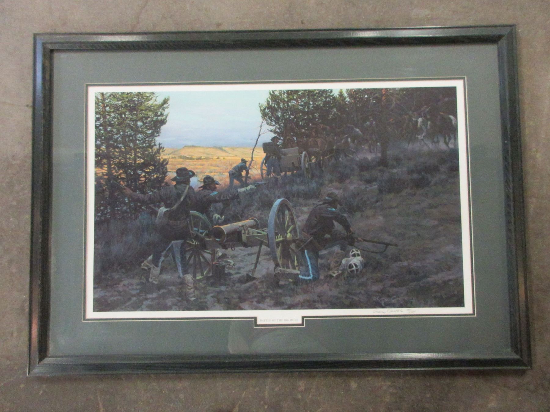 Signed And Numbered Gary Carter Print- "Battle Of The Big Hole"- 991/ ...