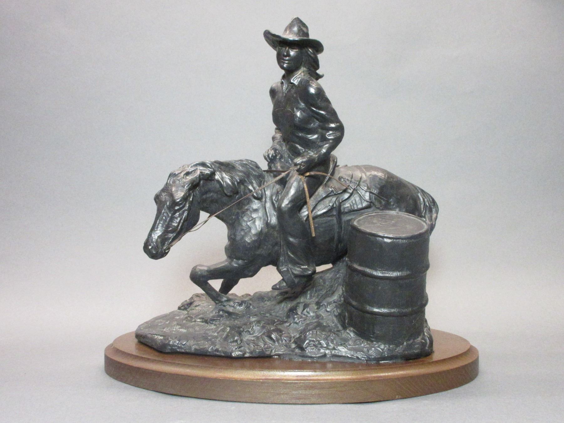 Marked "Terrance Patterson 1990, The Last Turn" Hollow Bronze Of A ...