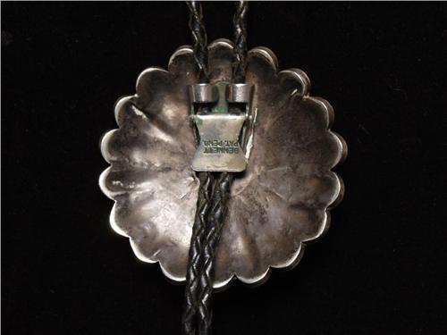 Zuni Sun Mask Bolo Tie Ca. 1950s
