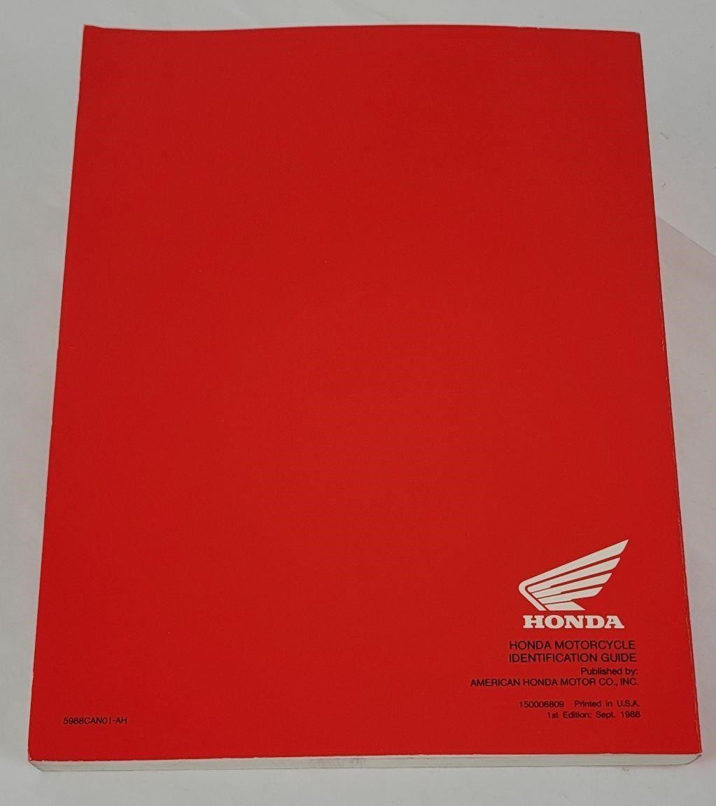 Honda Motorcycle Identification Guide 1959-199