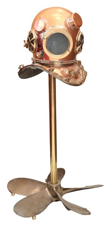 Japanese TOA 12 Bolt Brass Display Diving Helmet