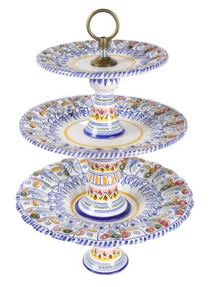 Three Tier Porcelain Desert Server