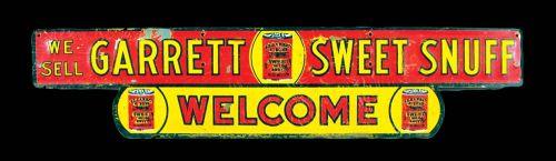 Garrett Sweet Snuff Screen Door Sign