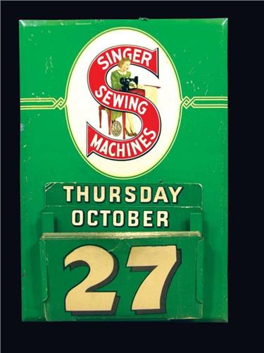 Perpetual Calendar Singer Sewing Mach.