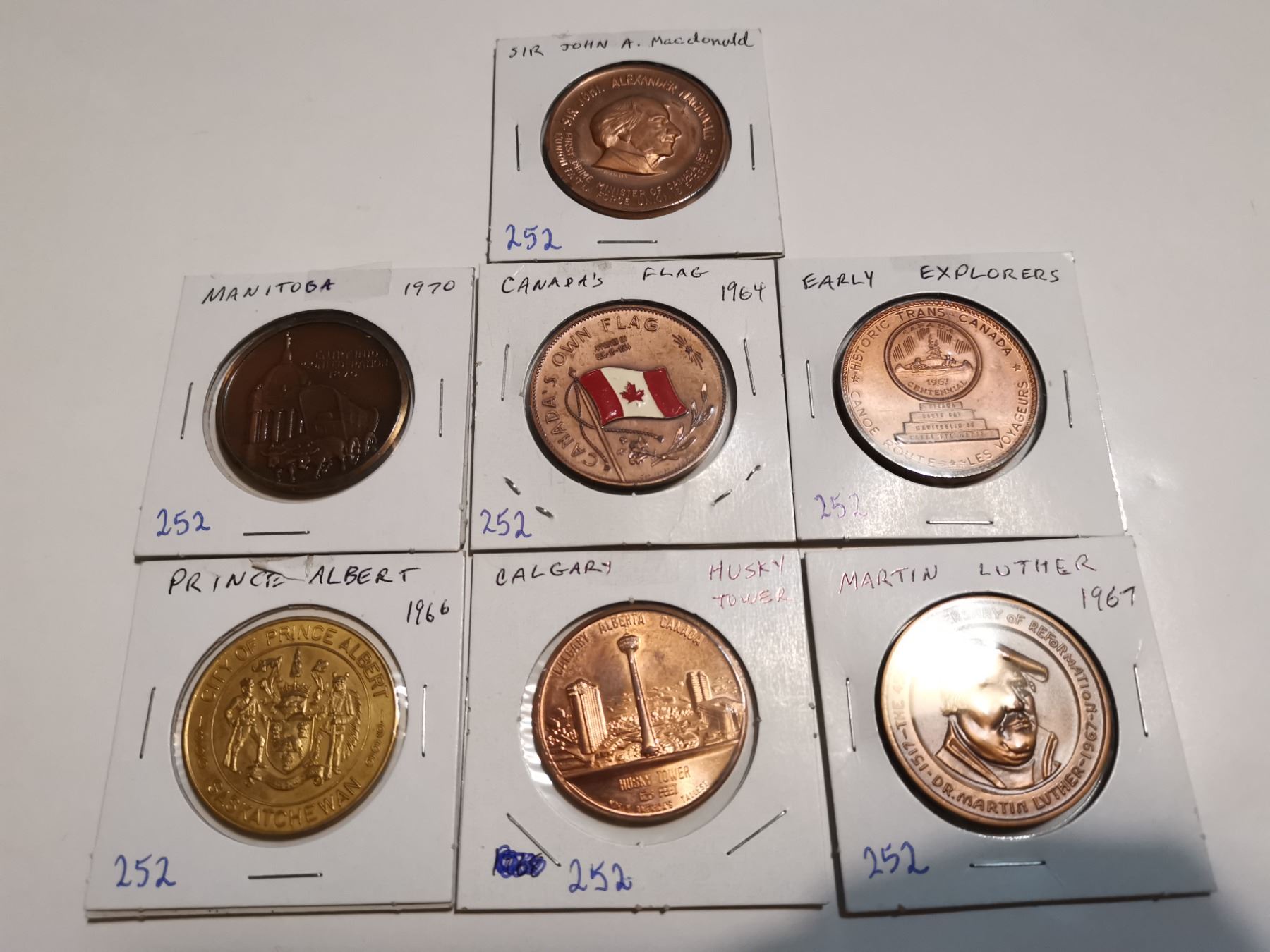 7 large size tokens, great condition