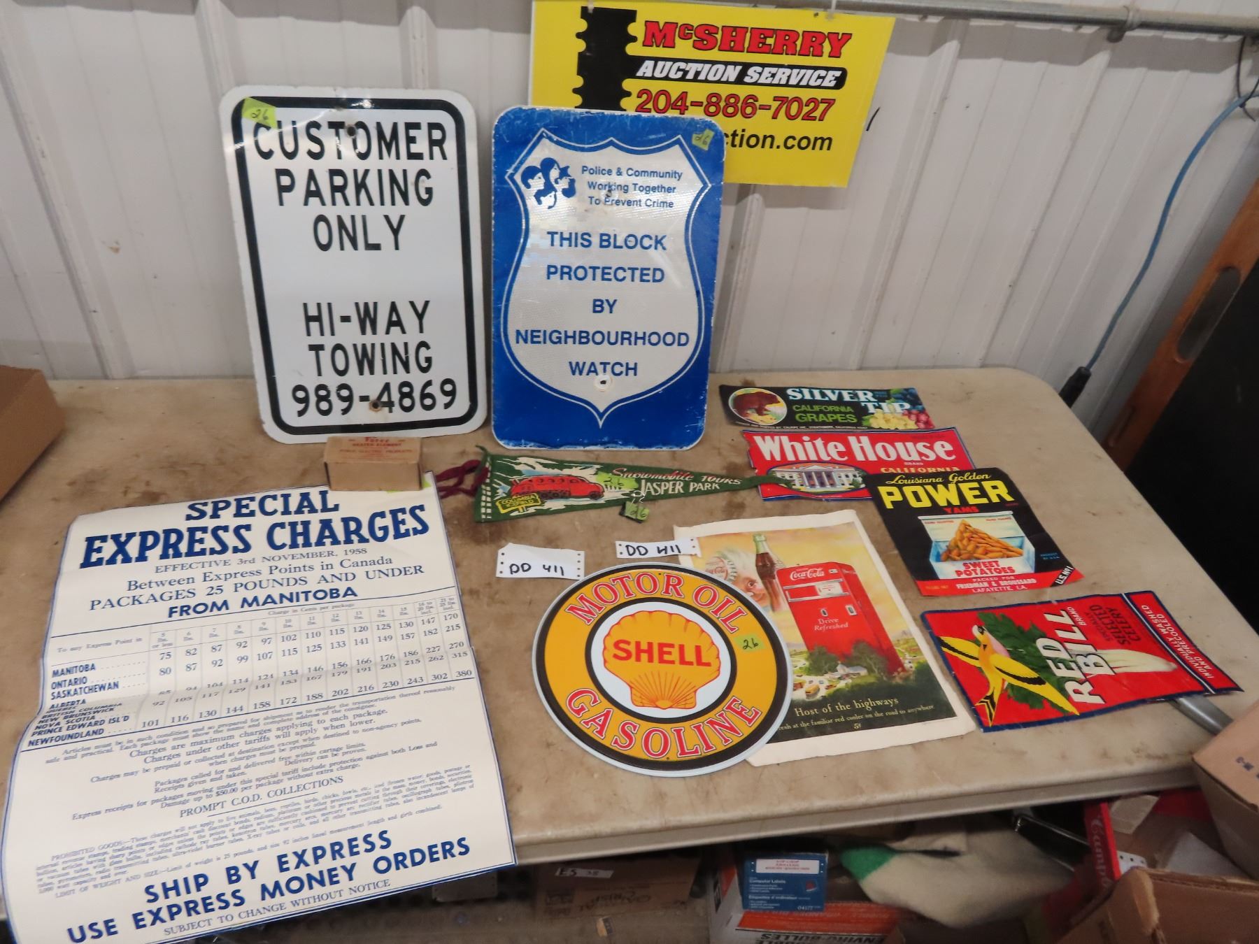 Modern Shell Sign 12"RD, Parking Sign 12" x 18" Neighborhood Watch Sign ...