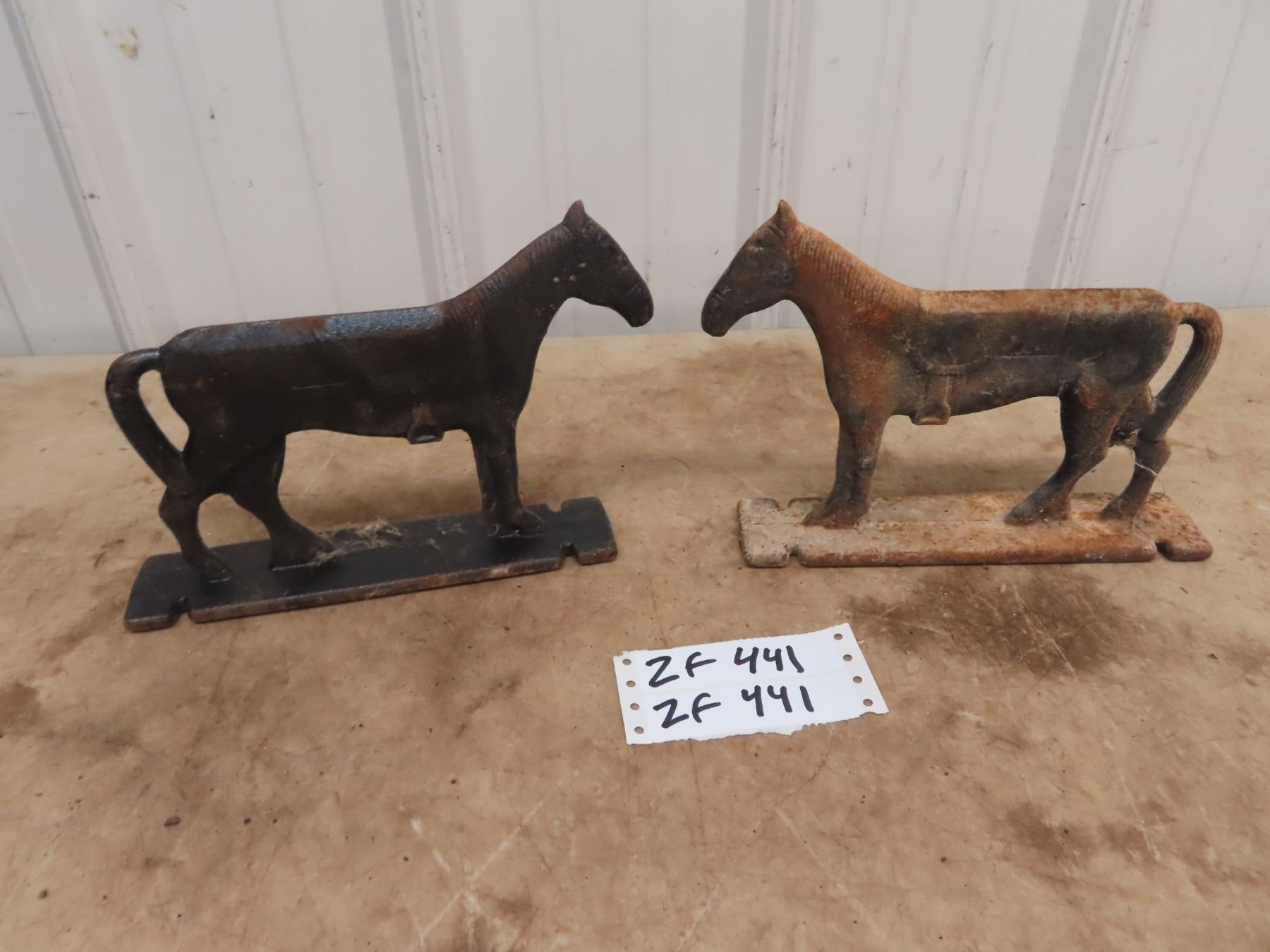 2 Metal Horse Boot Scrapers