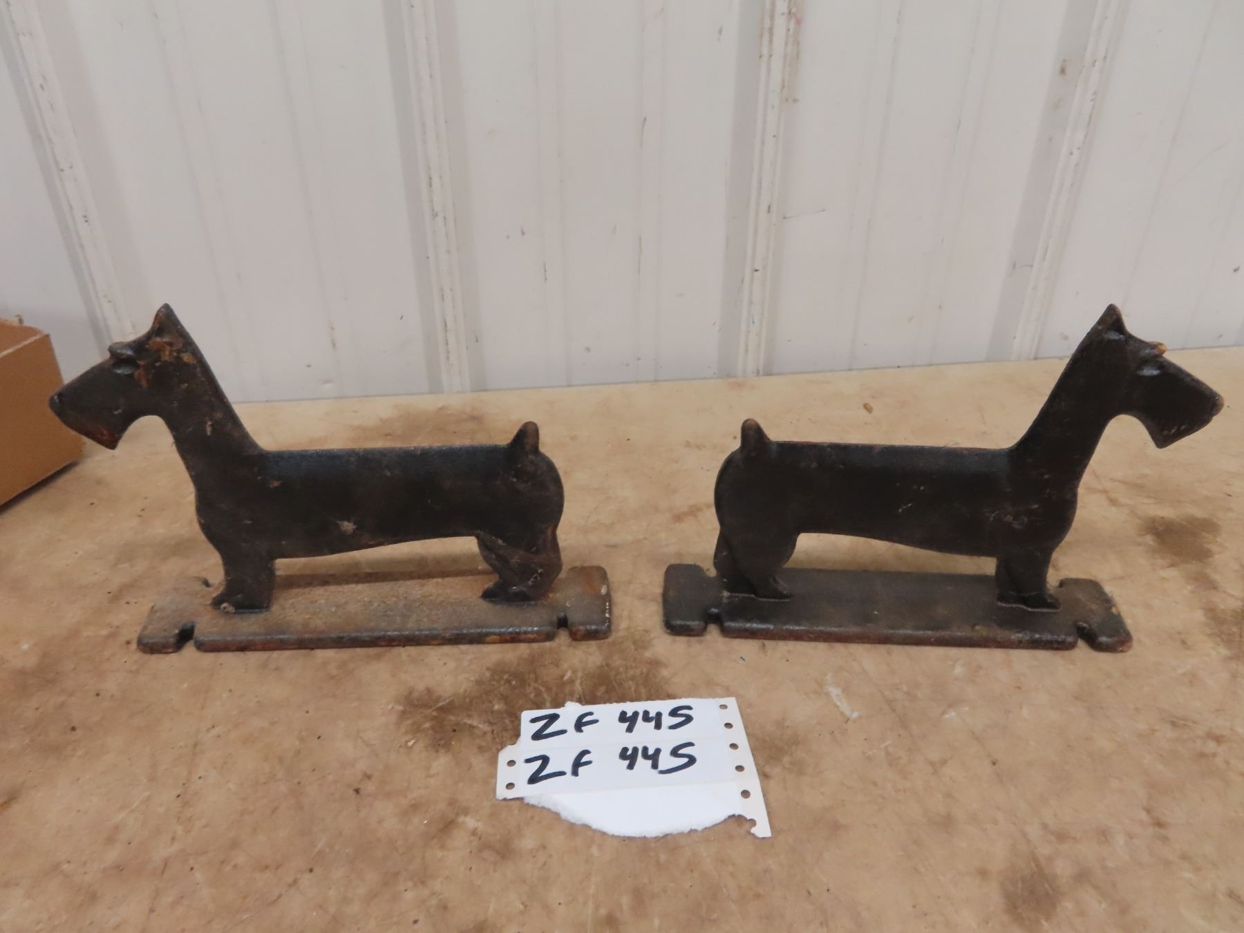 2 Metal Scotty Dog Boot Scrapers