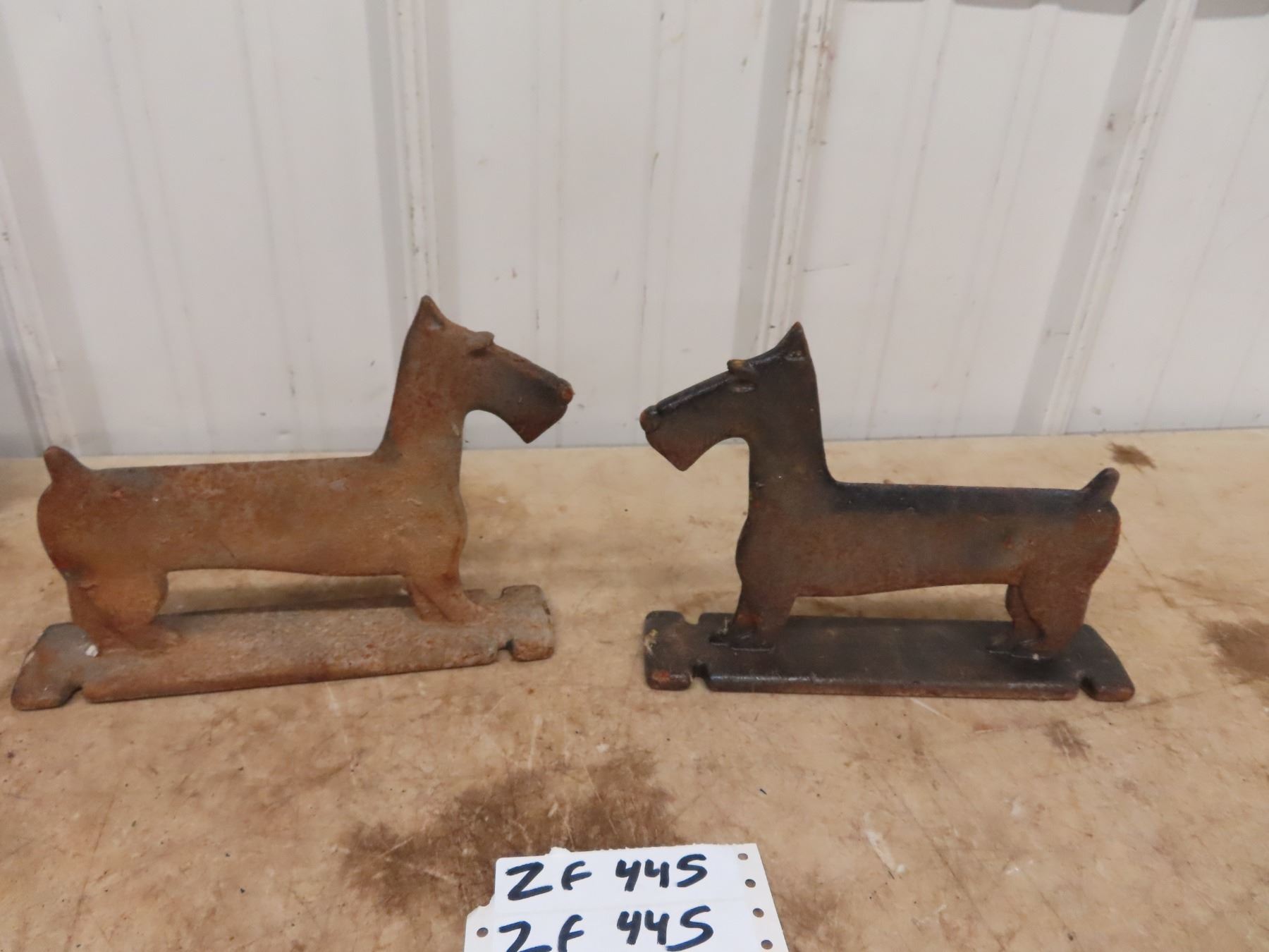 2 Metal Scotty Dog Boot Scrapers