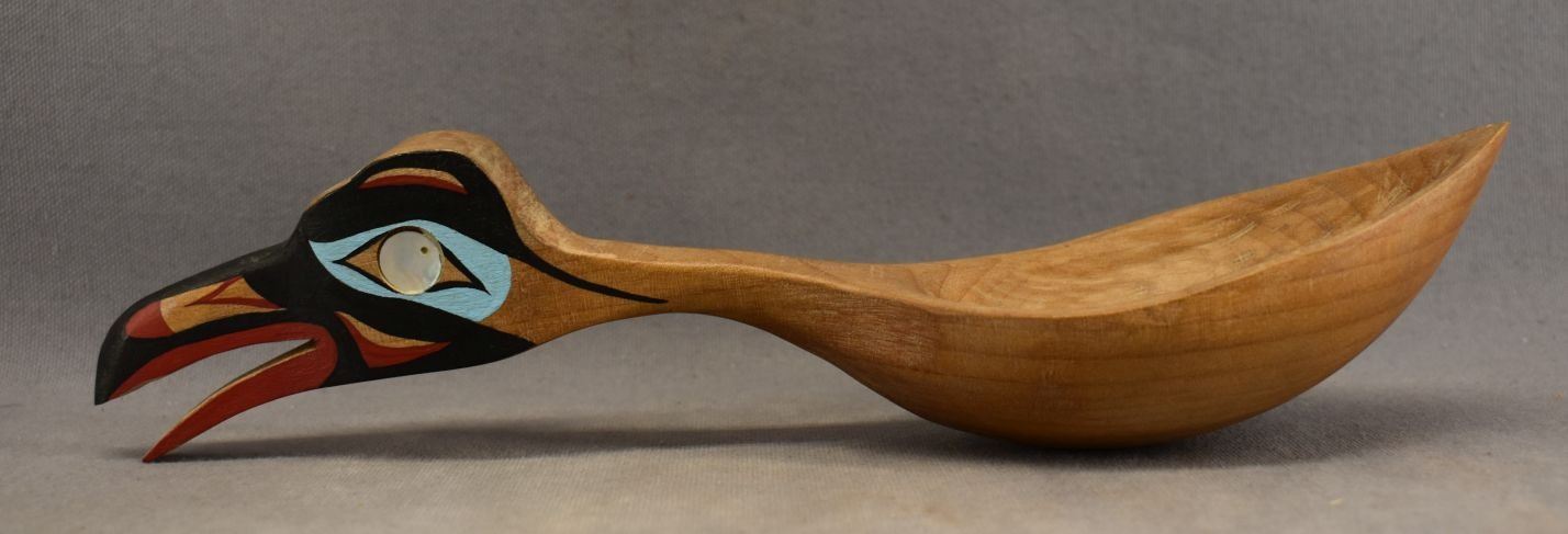 NATIVE AMERICAN ESKIMO WOODEN SPOON