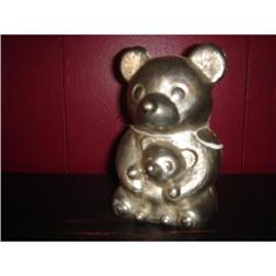 Leonard bear with cub silver bank #1457700