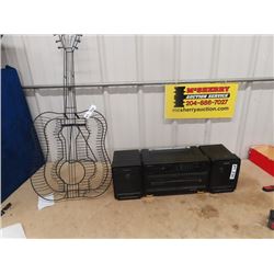 Sony Radio Cassette Recorder CFS710, Guitar Shaped CD Rack/ Stand