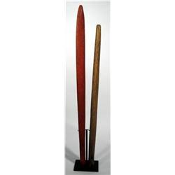 TWO CENTRAL AUSTRALIAN DIGGING STICKS
