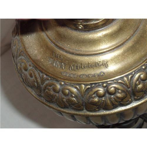 Signed "The Tiny Miller" Oil Lamp