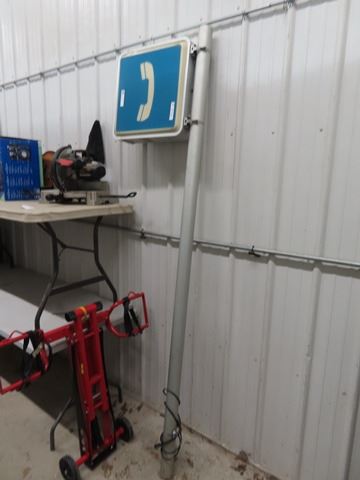 Light Up Telephone Sign On Pole 8' Pole & Sign is 20" x 20" - 2 Sided